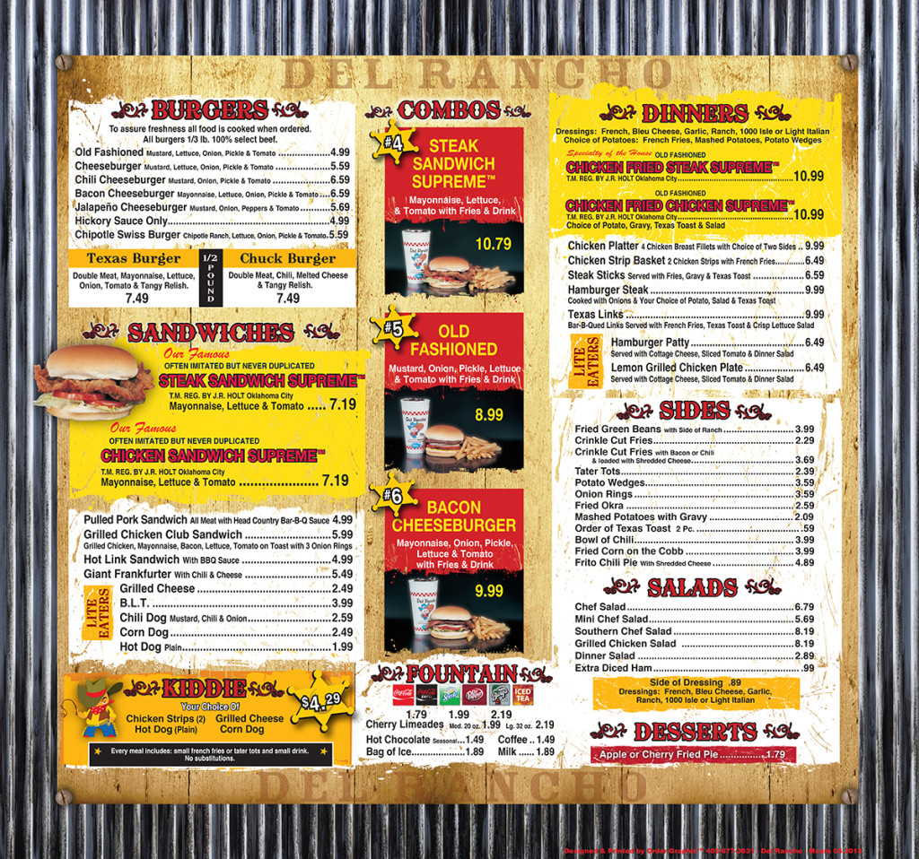 Moore-Menu - Del Rancho Restaurant