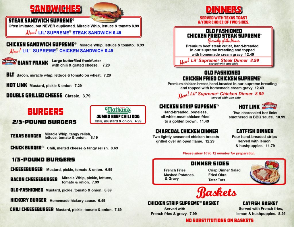 Handout Menu Back - Del Rancho Restaurant